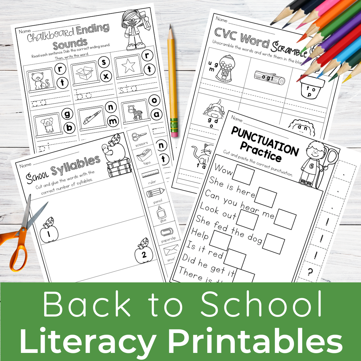 Back to School Math & Literacy {First Grade} - Searching For Silver