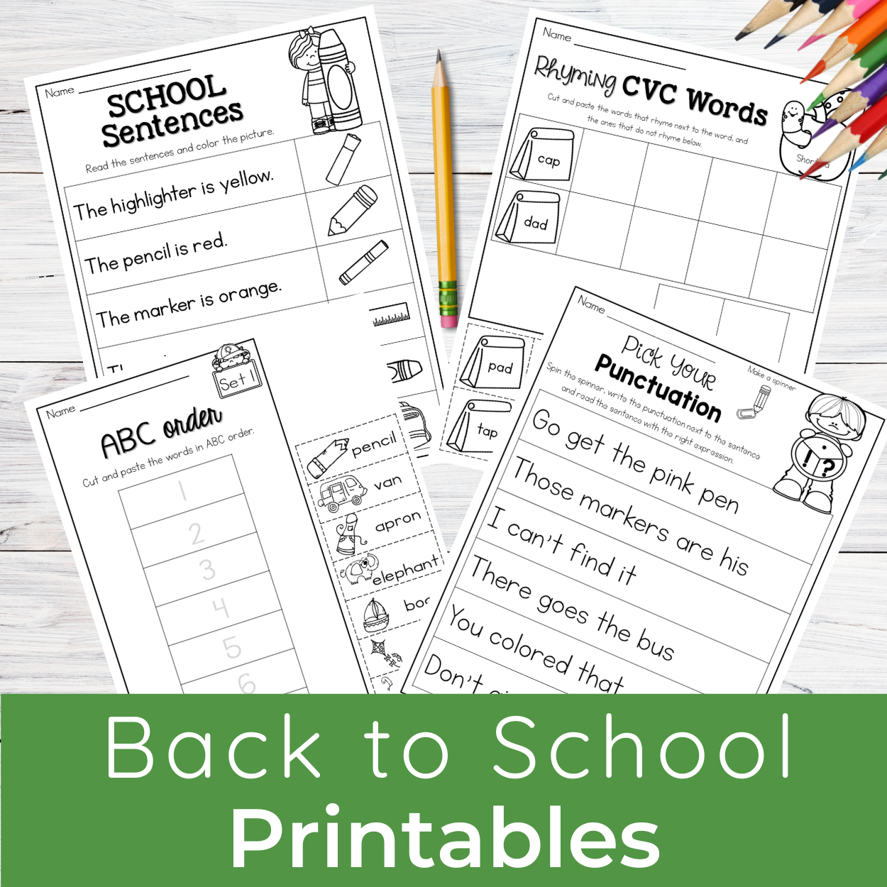 Back to School Math & Literacy {First Grade} - Searching For Silver