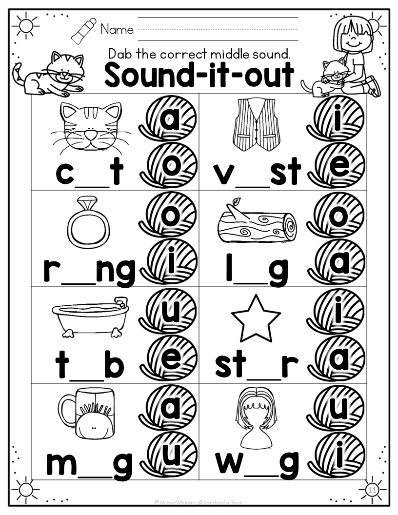 Phonemic Awareness: Middle Sounds - Searching For Silver