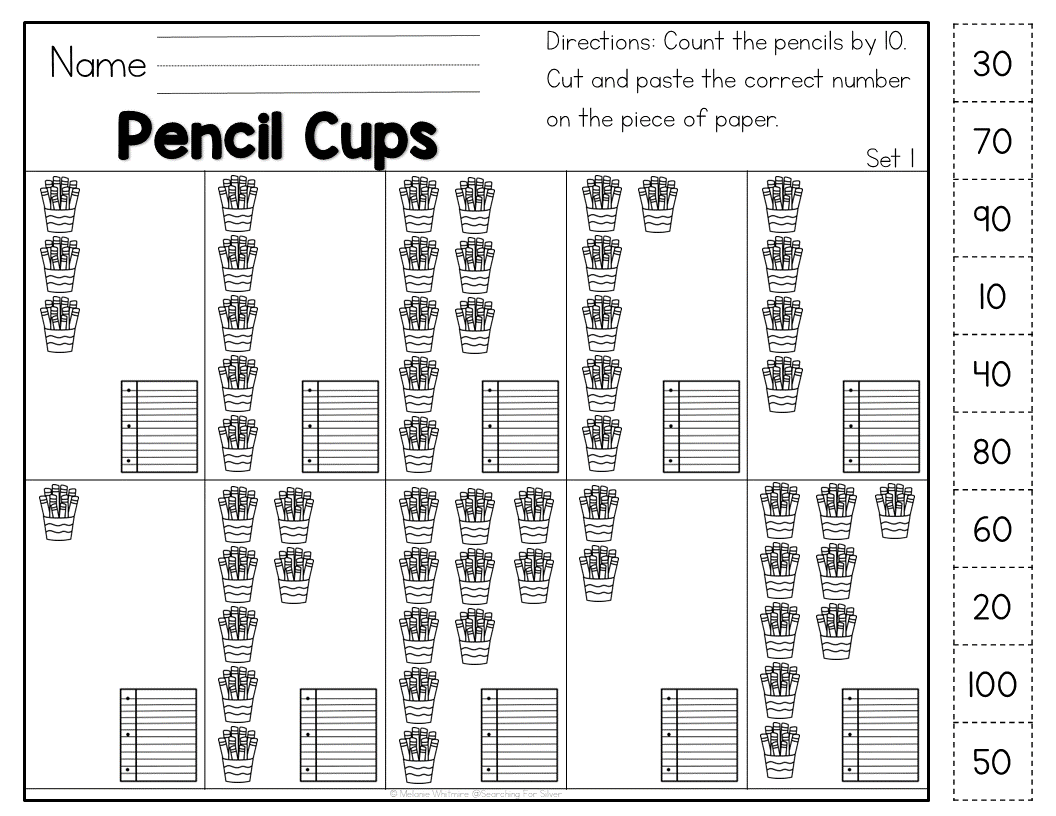 Counting by 10's: Dimes, Skip-Counting, Sequencing - Searching For Silver