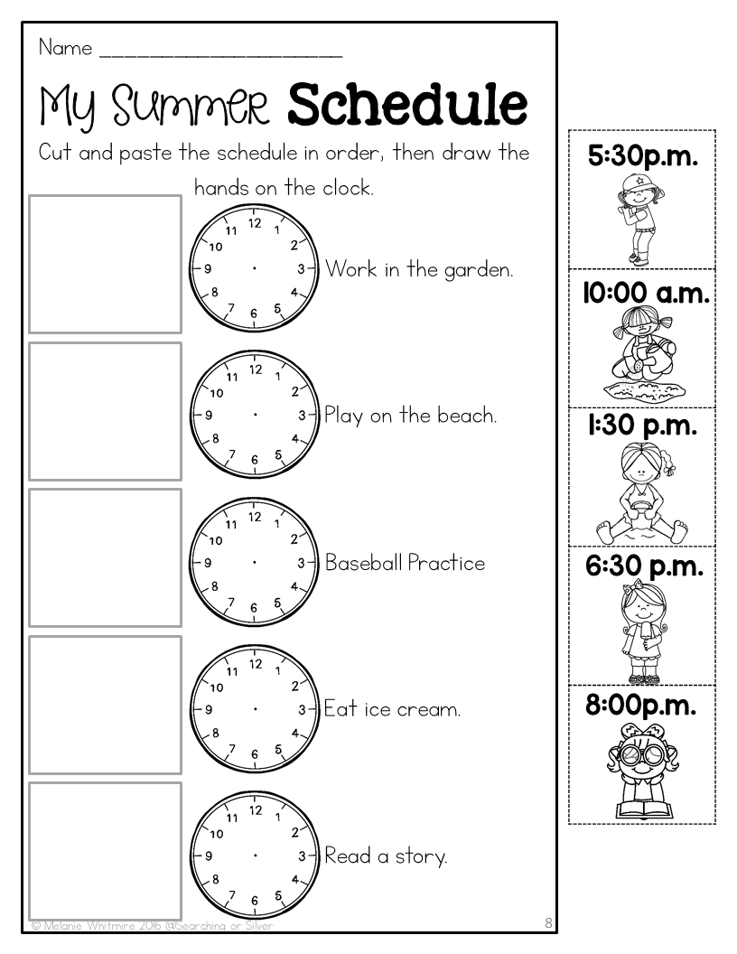 Summer Math & Literacy {First Grade} - Searching For Silver